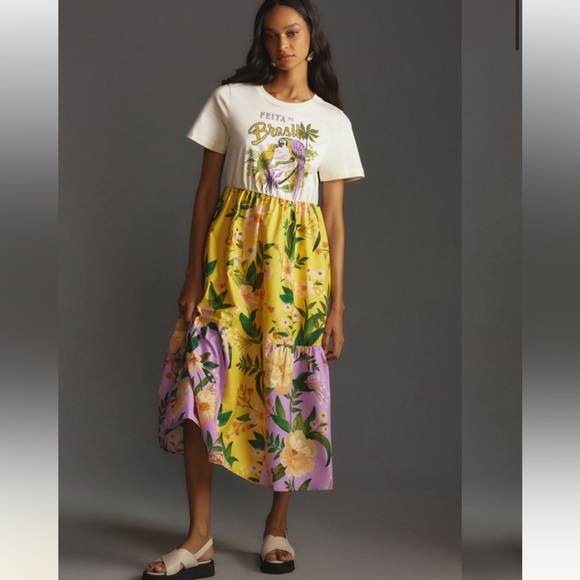 FARM Rio | Dresses | Farm Rio Tiered Maxi Shirt Dress | Poshmark